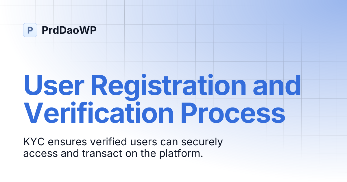 User Registration and Verification Process | PrdDaoWP